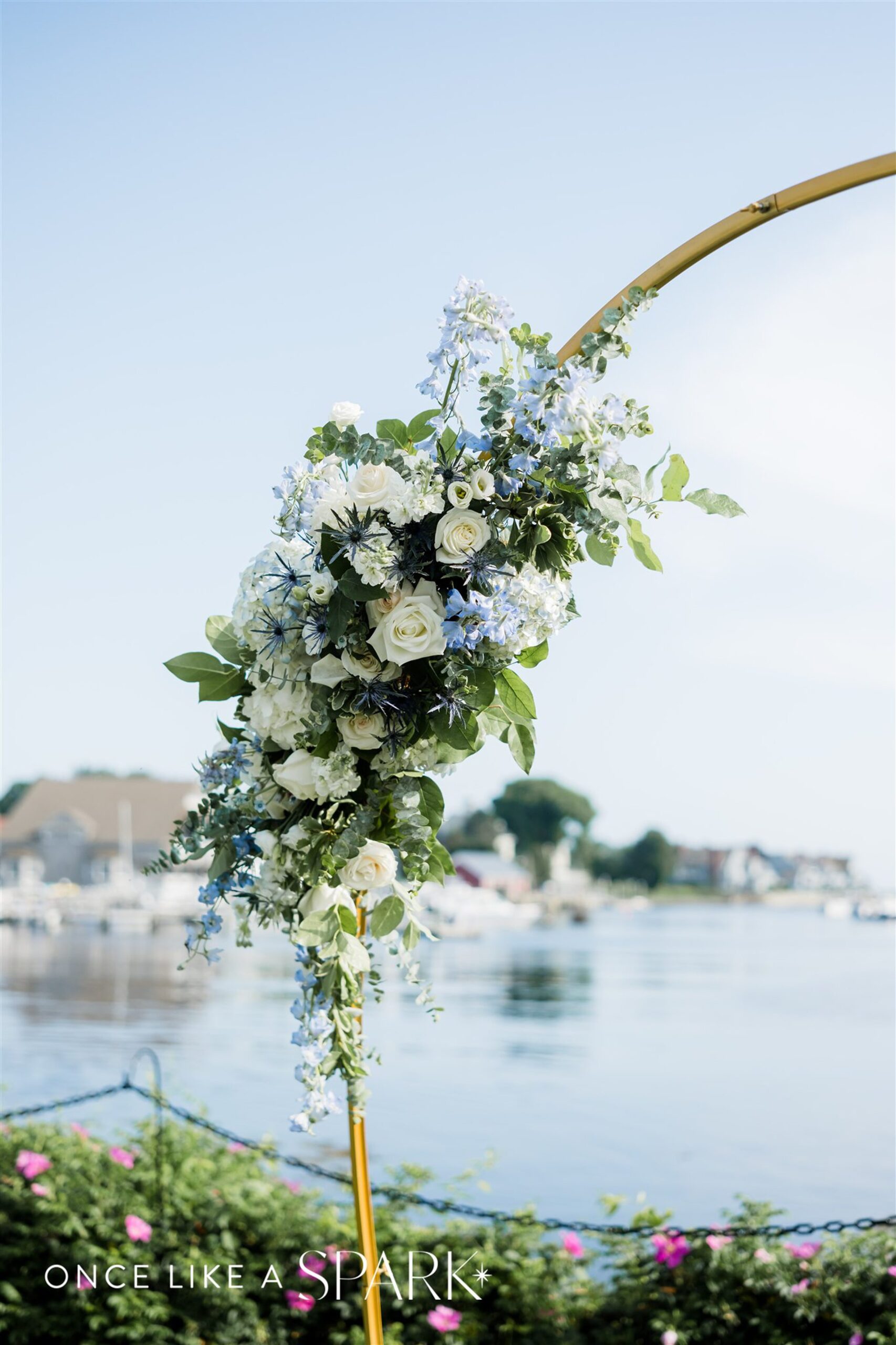Nautical Floral Design for Kennebunkport Wedding - Geraniums Red ...